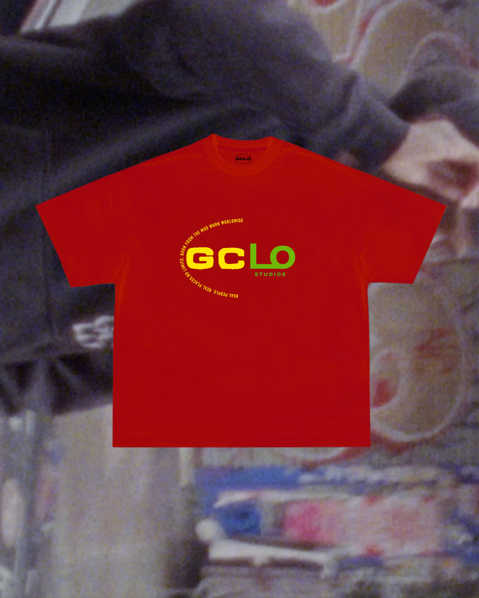 'logo glitch' tee - Red/Green/Yellow – GCLO STUDIOS
